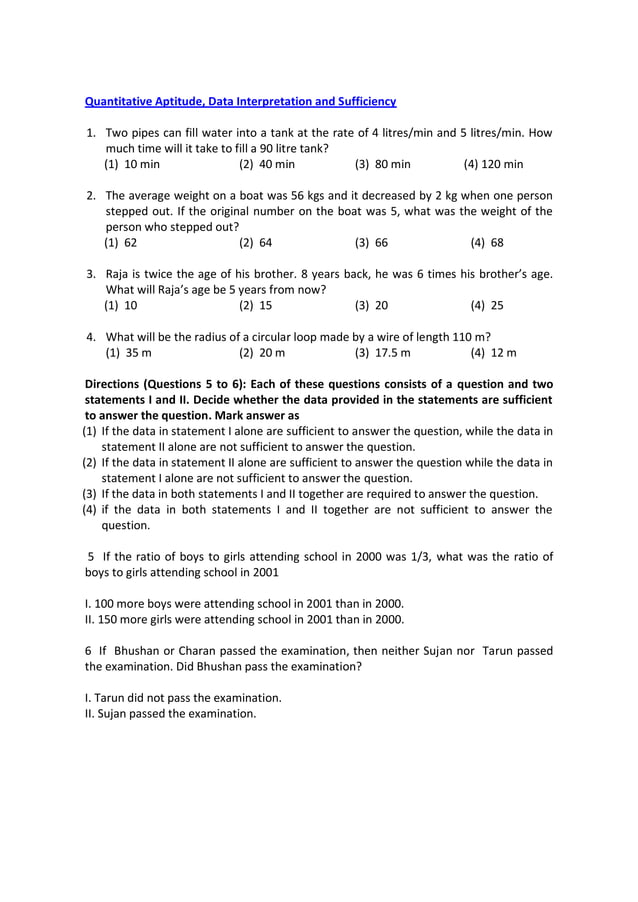 Sample Paper - UPES MET -II (June 2011) | PDF