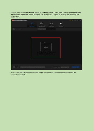 Sample Rate Converters for Different Formats, Platforms, Purposes.docx