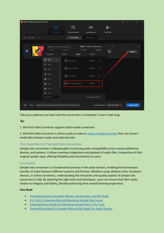 Sample Rate Converters for Different Formats, Platforms, Purposes.docx