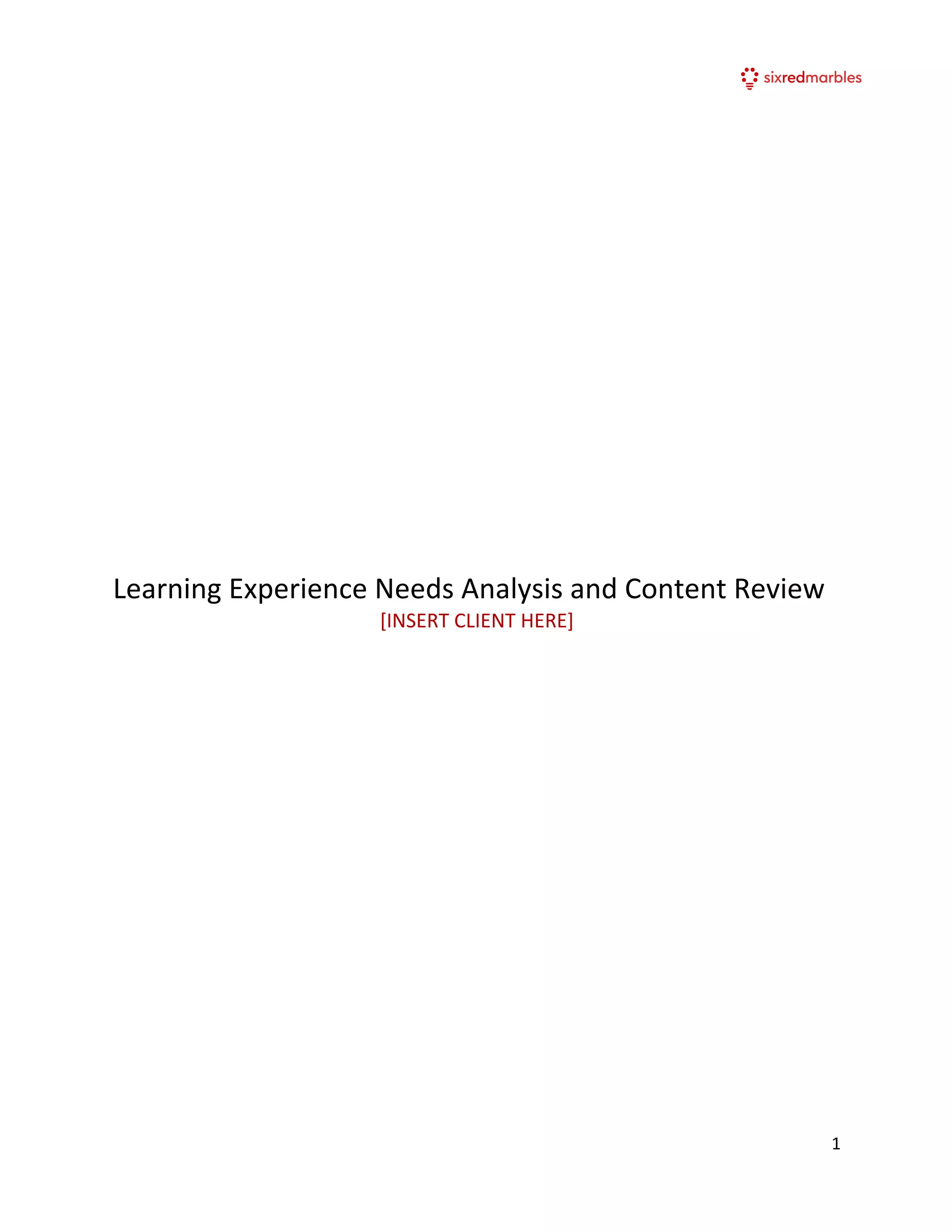 Sample Recommendations Report TOC | PDF