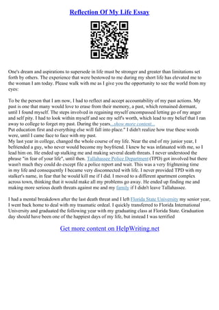 Sample Reflection Essay | PDF