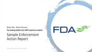 Sample Report: FDA Enforcement Action Summary | PPT