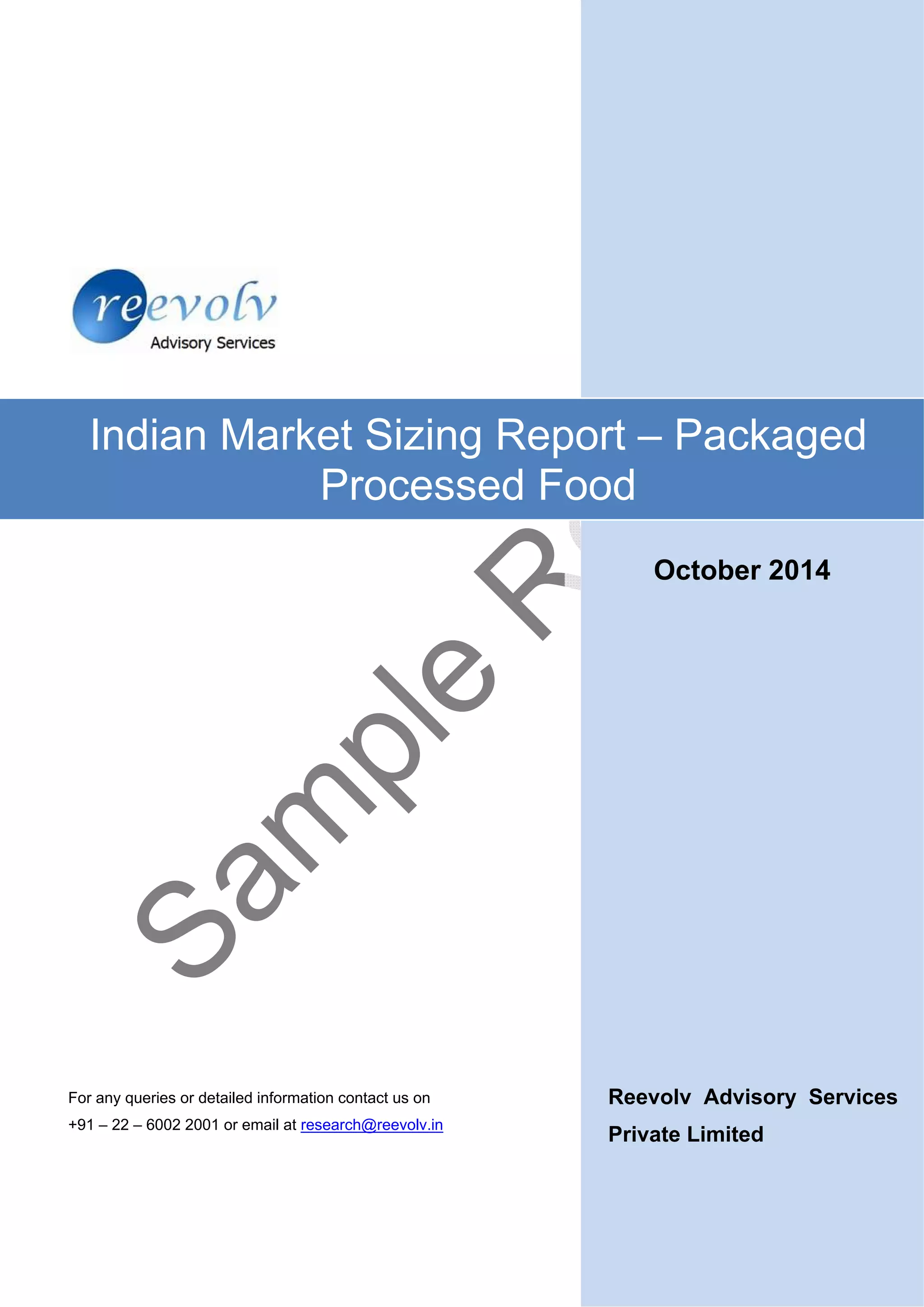 Sample report final market size - packaged processed food | PDF