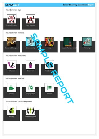 Mindler's Sample Career Assessment Report | PDF