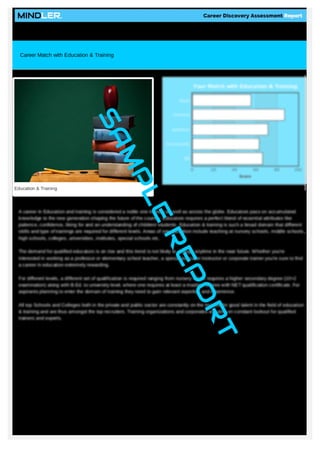 Mindler's Sample Career Assessment Report | PDF