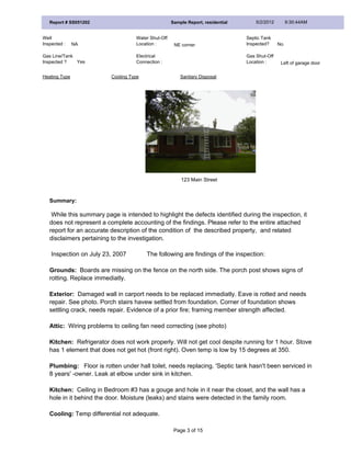 Sample report residential 1[1] | PDF