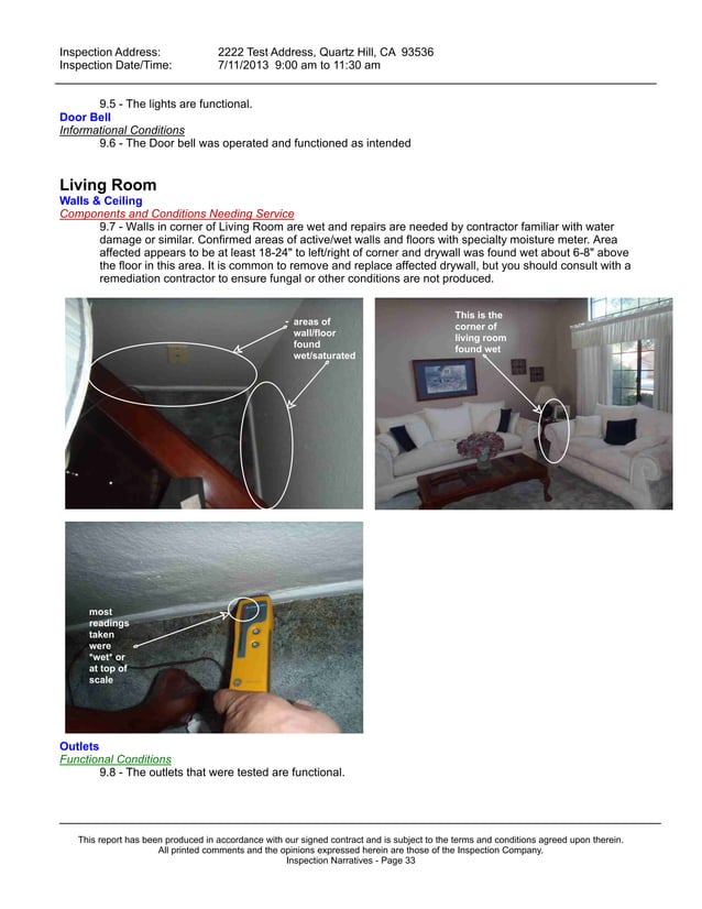 Sample Home Inspection Report | PDF | Home Improvement | Home & Garden