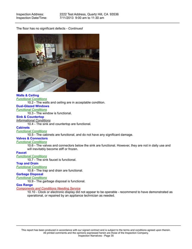 Sample Home Inspection Report | PDF | Home Improvement | Home & Garden