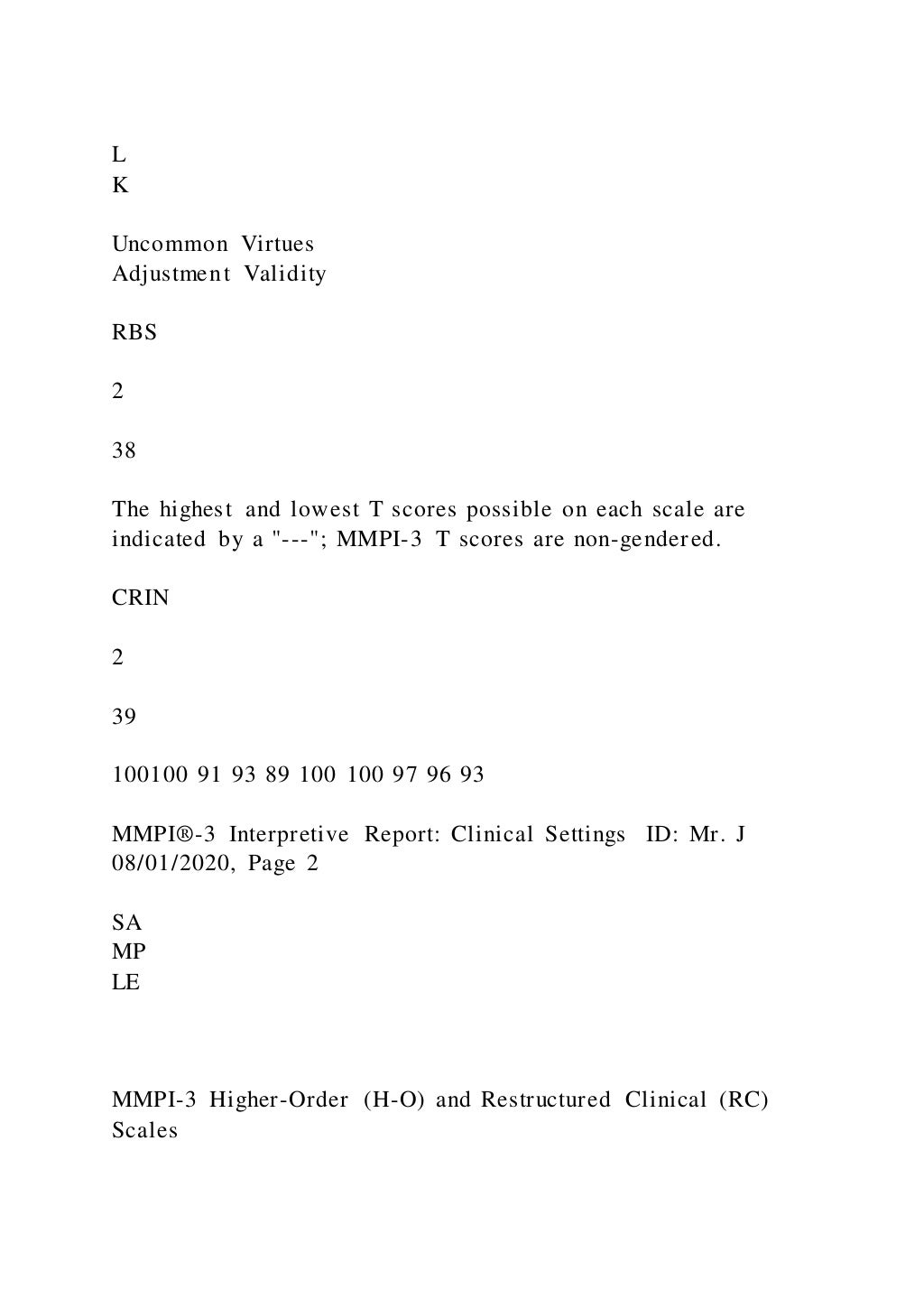 ®SAMPLE REPORTCase Description Mr. J – Interpretive R | DOCX