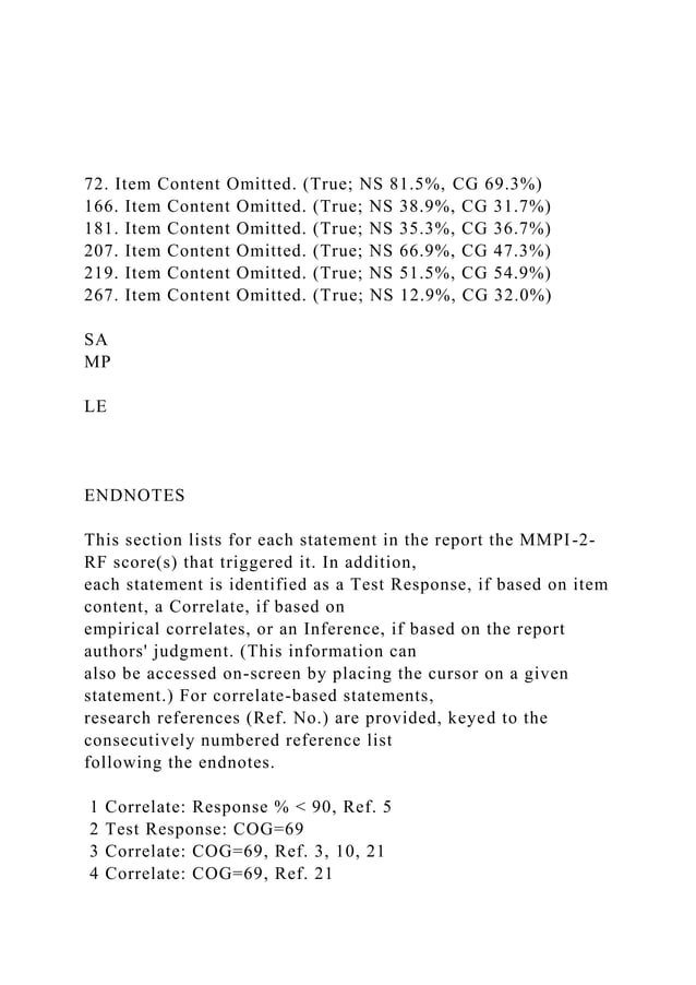 SAMPLE REPORTCase descriptions do not accompany MMPI-2-RF .docx
