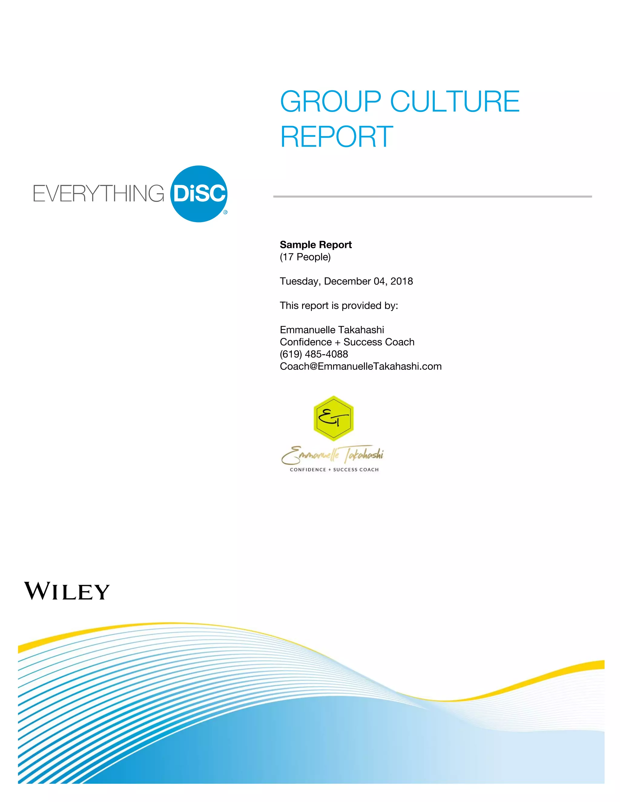 Everything DiSC - Sample Group Culture Report | PDF
