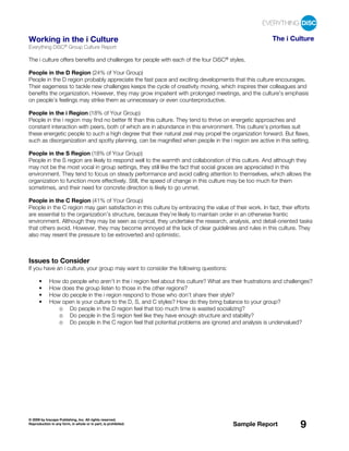 Everything DiSC - Sample Group Culture Report | PDF