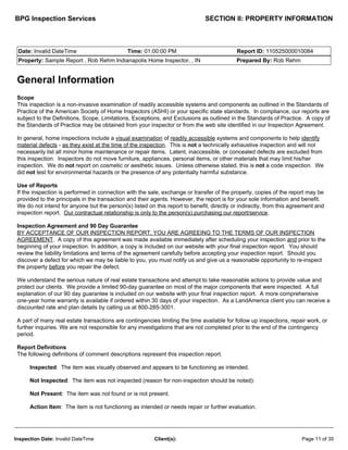 Cincinnati Home Inspector Sample Inspection Report | PDF