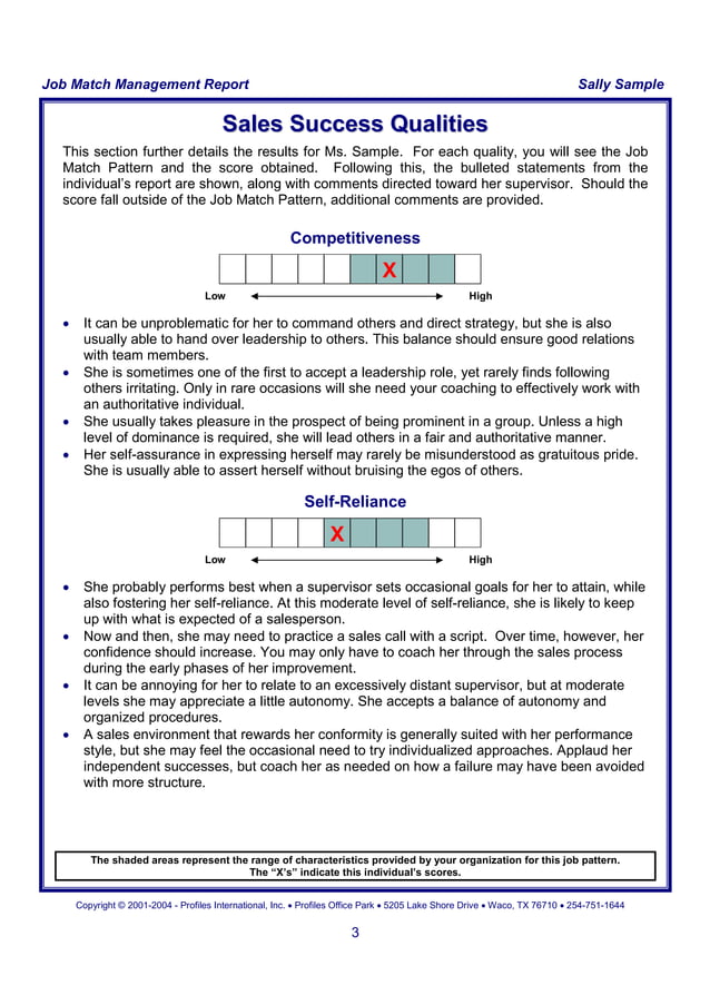 Sample Report Of PSI Management Report | PDF