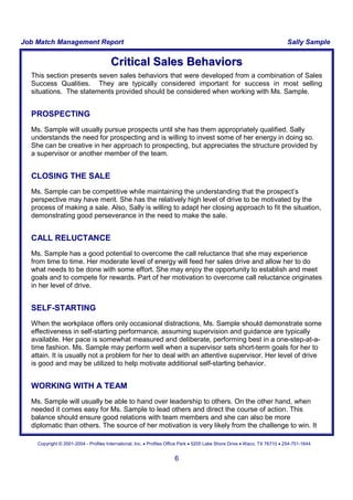 Sample Report Of PSI Management Report | PDF