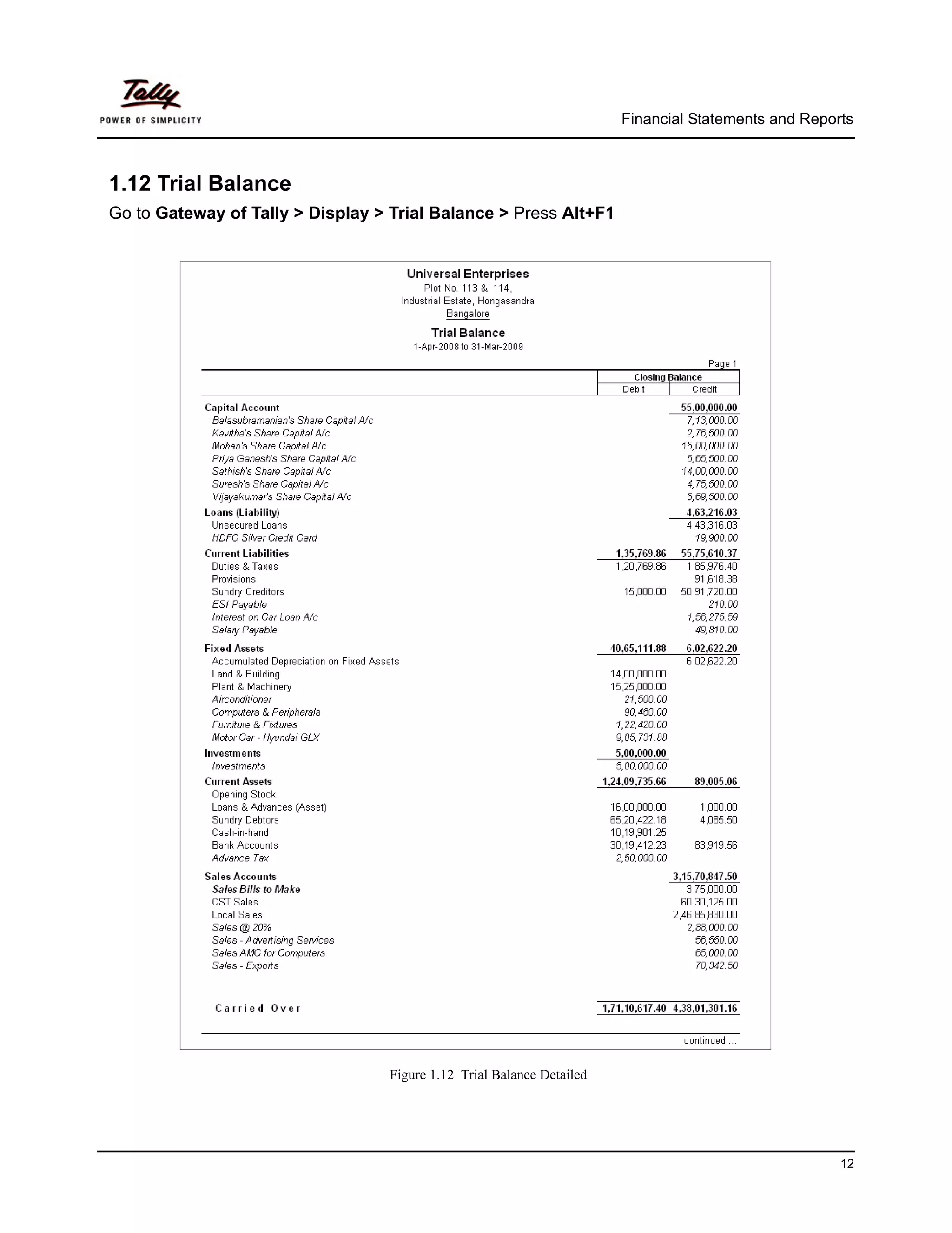 Sample reports in tally erp 9 | PDF