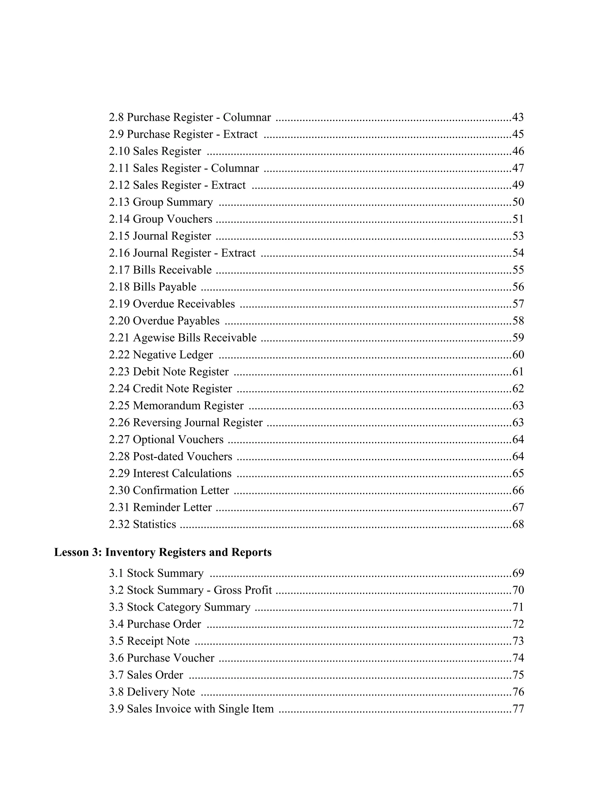 Sample reports in tally erp 9 | PDF