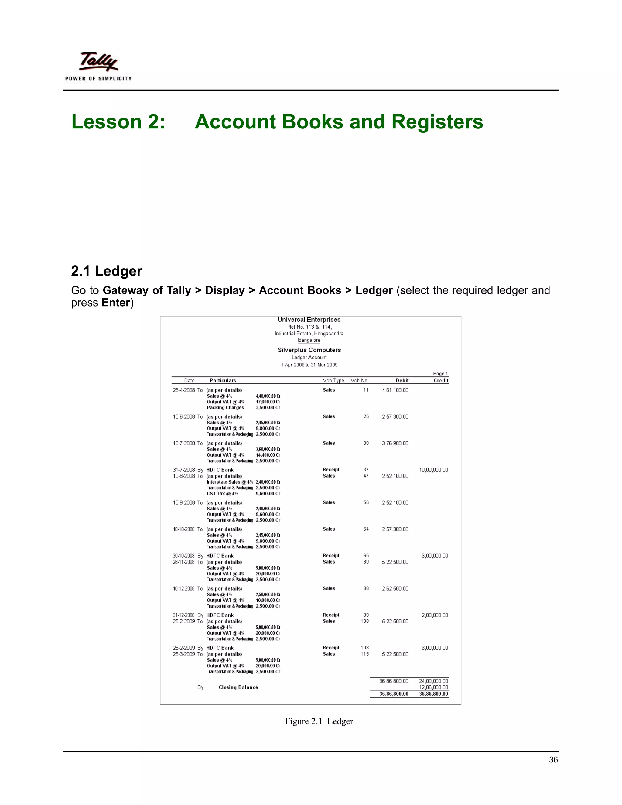 Sample reports in tally erp 9 | PDF