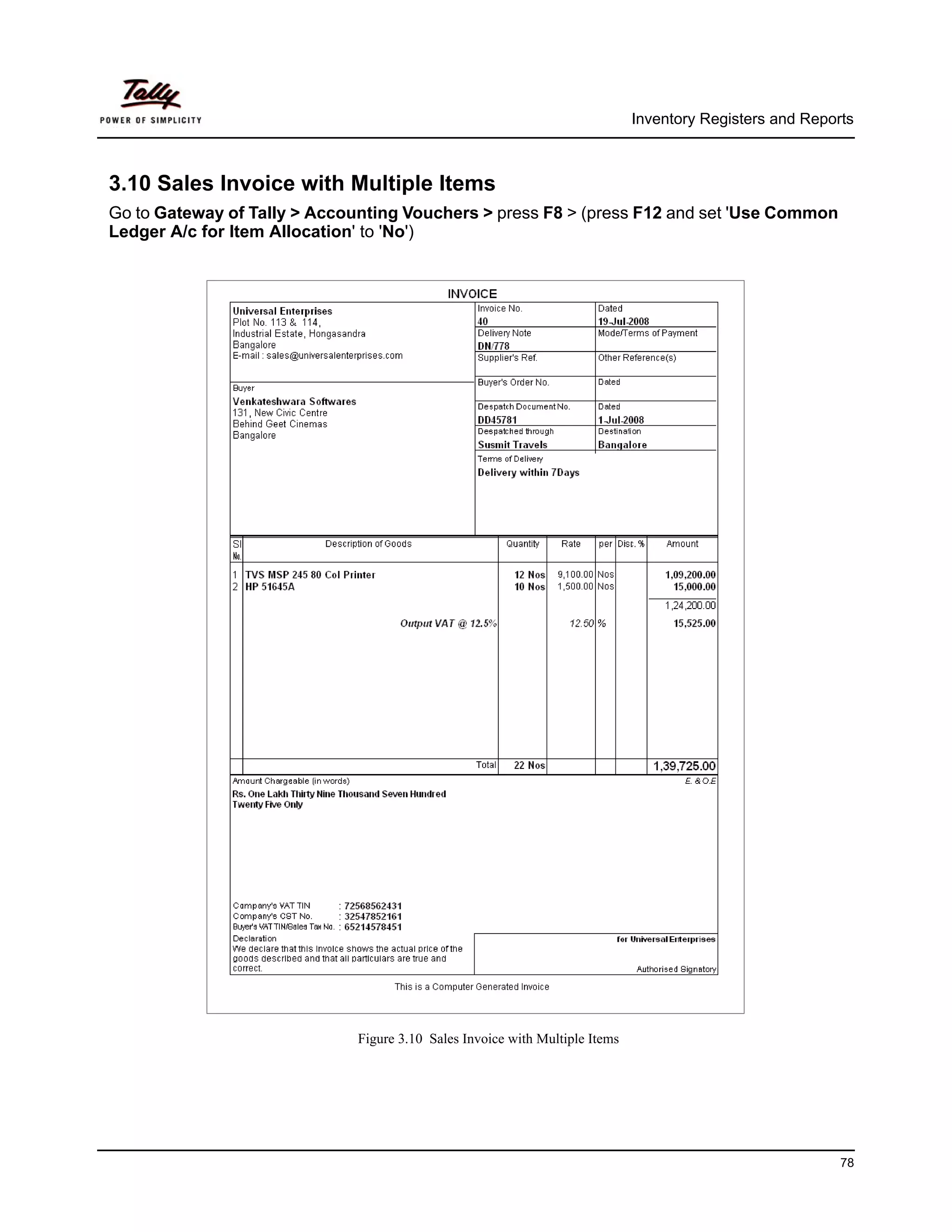 Sample reports in tally erp 9 | PDF