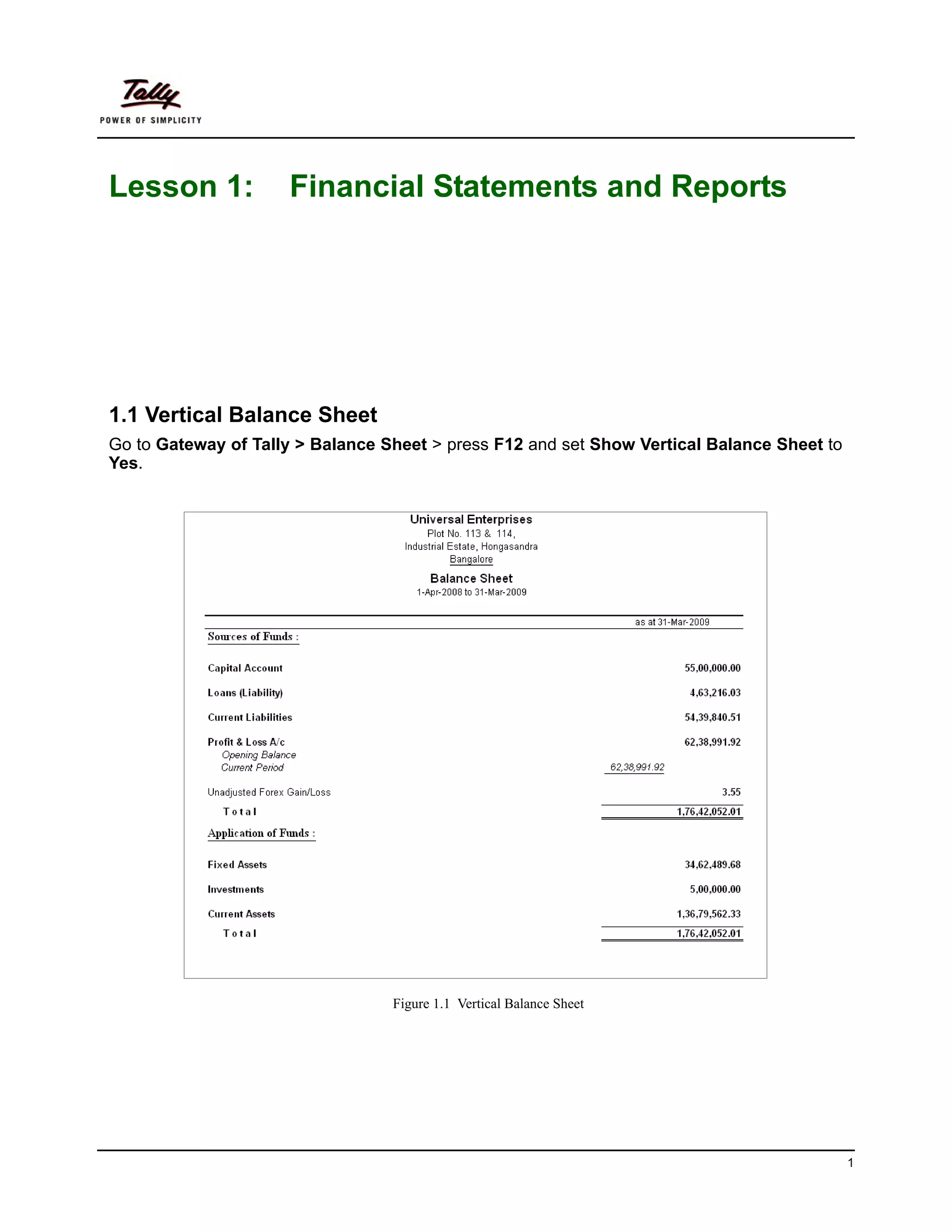 Sample reports in tally erp 9 | PDF
