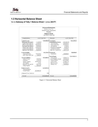 Sample reports in tally erp 9 | PDF