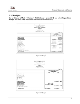 Sample reports in tally erp 9 | PDF