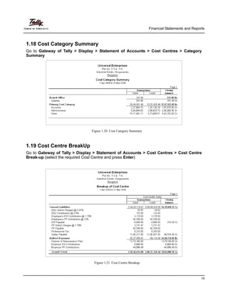 Sample reports in tally erp 9 | PDF