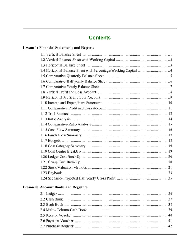 Sample reports in tally erp 9 | PDF