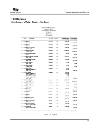 Sample reports in tally erp 9 | PDF