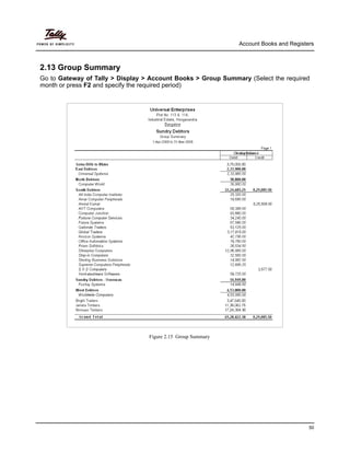 Sample reports in tally erp 9 | PDF