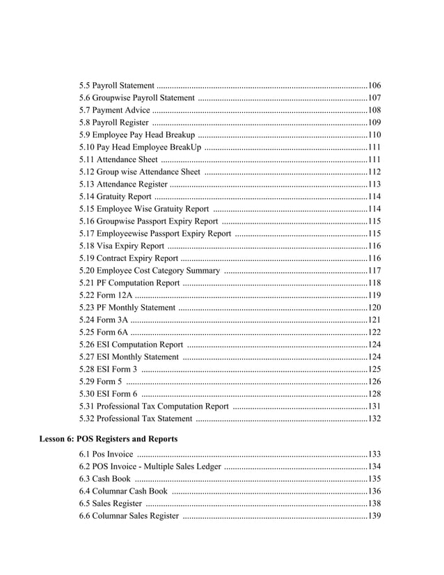 Sample reports in tally erp 9 | PDF
