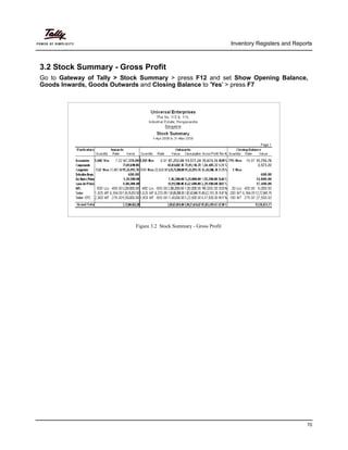 Sample reports in tally erp 9 | PDF