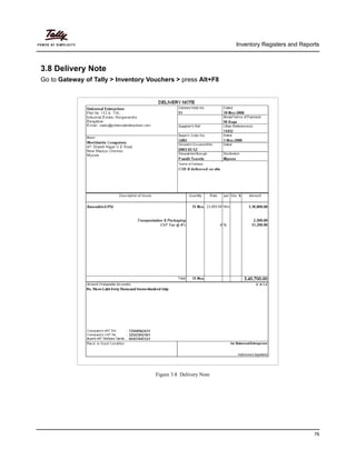 Sample reports in tally erp 9 | PDF