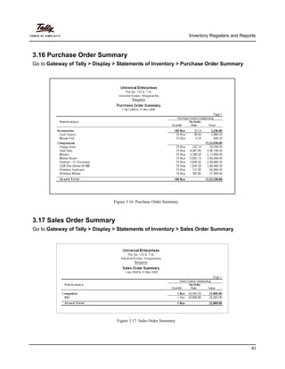 Sample reports in tally erp 9 | PDF