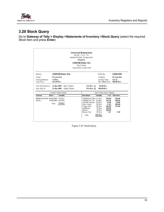 Sample reports in tally erp 9 | PDF
