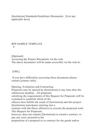 SAMPLE REQUEST FOR PROPOSALS” TEMPLATE Request for Propo.docx