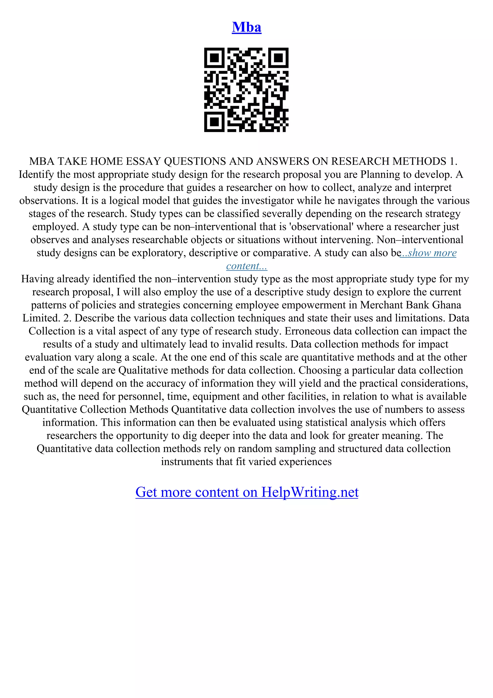 Sample Research Essay | PDF