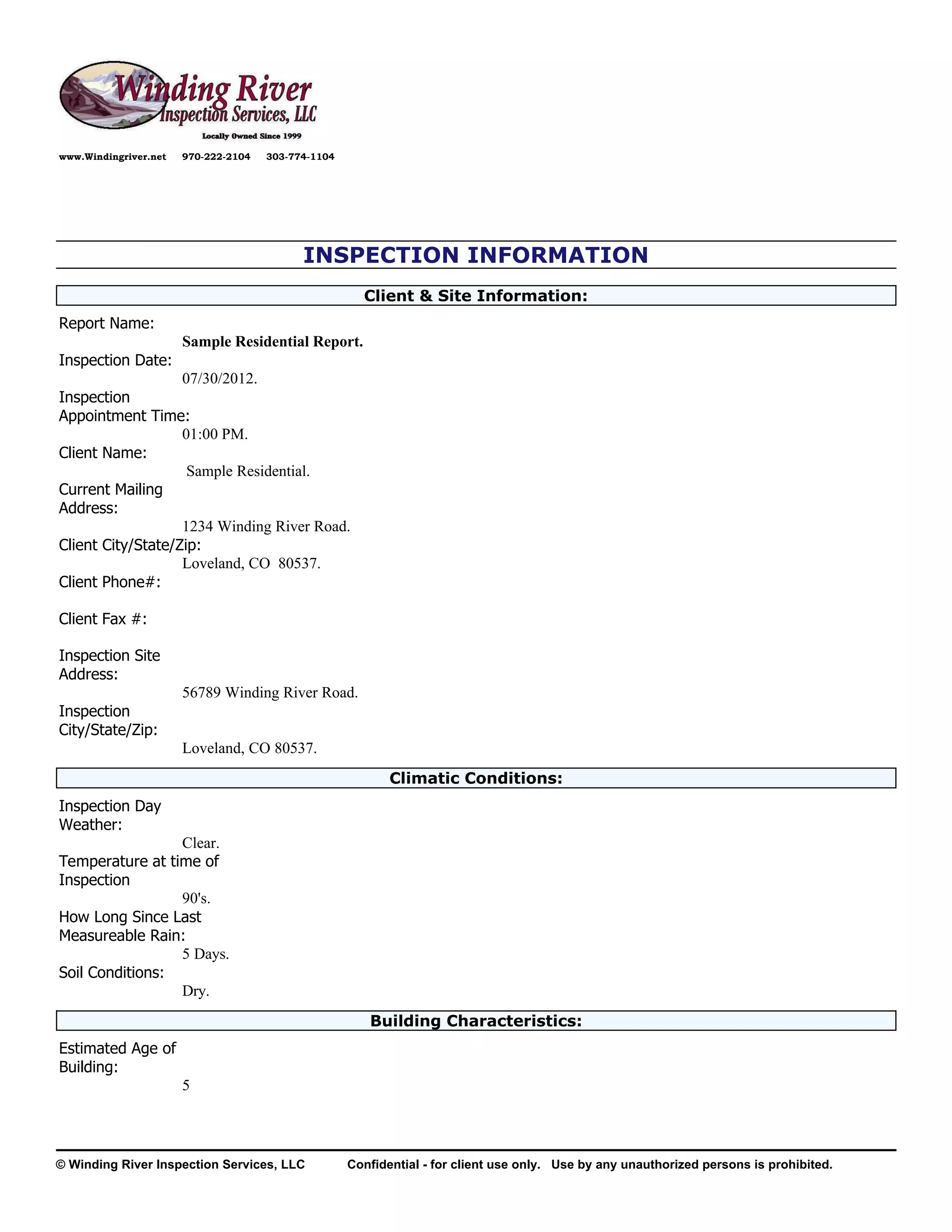 Sample Residential Inspection Report | PDF