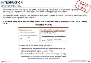 Sample Resistive Memory Patent Landscape | PDF