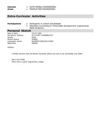 Sample resume...nk