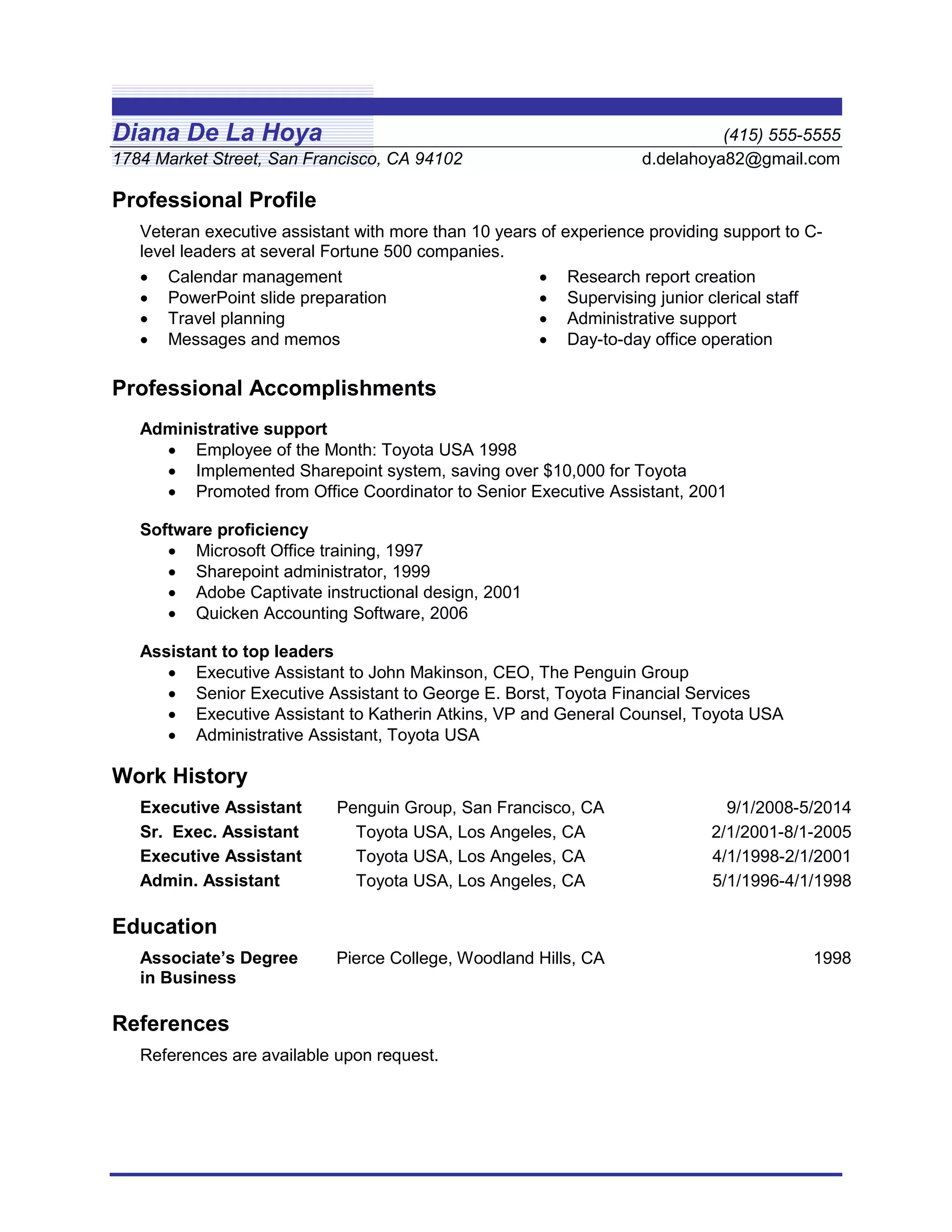 AppleOne - Sample Resumes | PDF