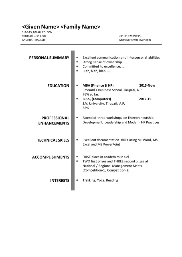 Sample Resumes | DOCX | Desktop Publishing | Computer Software and Applications