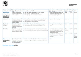 Sample risk assessment roadhaulage | PDF | Commercial Trucks | Auto ...