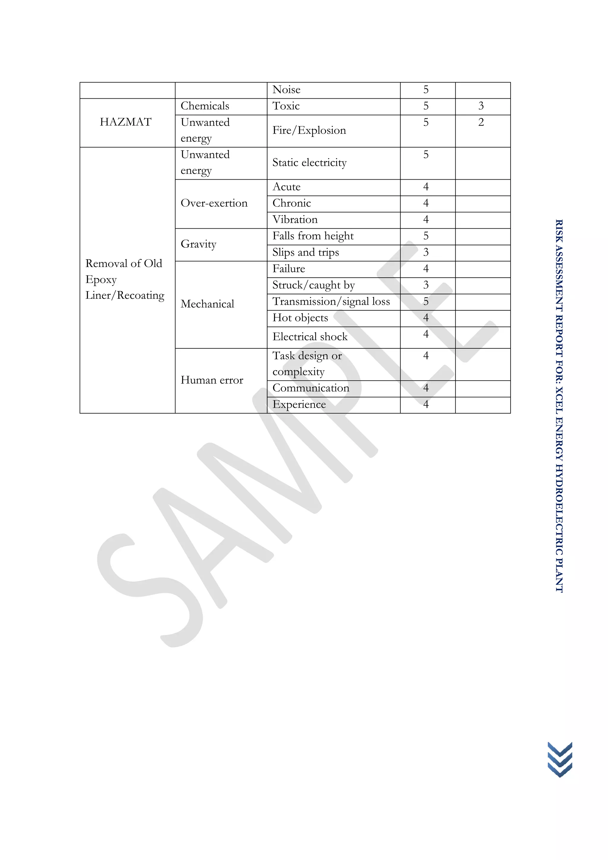 Sample risk assessment report for dcc safety students | PDF
