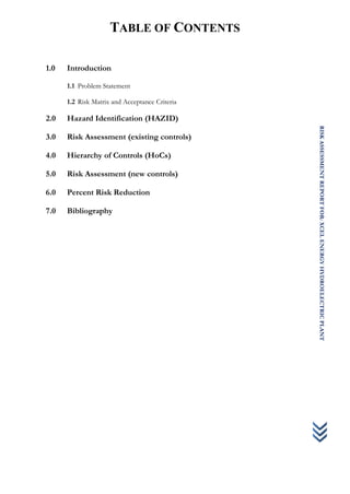 Sample risk assessment report for dcc safety students | PDF