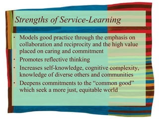 Ecology of Education and Service-Learning: Perspectives on teaching ...