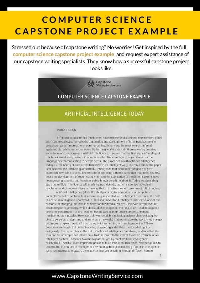 10 GREAT EXAMPLES OF CAPSTONE PROJECTS FOR VARIOUS ACADEMIC DISCIPLIN…