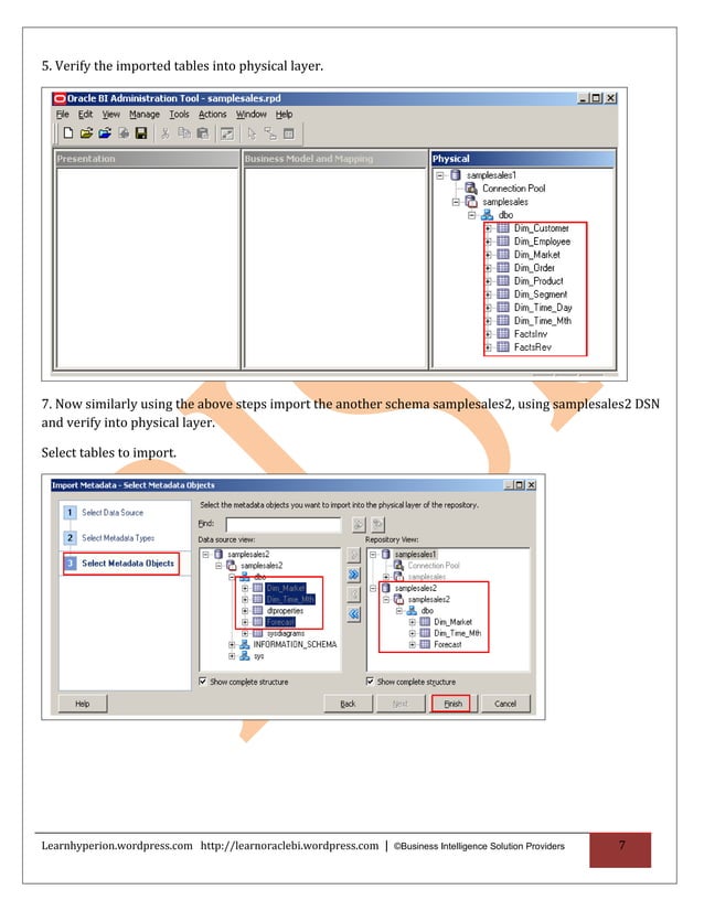 Sample sales reengineering in obiee 11g part i and part ii | PDF