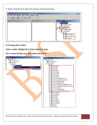 Sample sales reengineering in obiee 11g part i and part ii | PDF