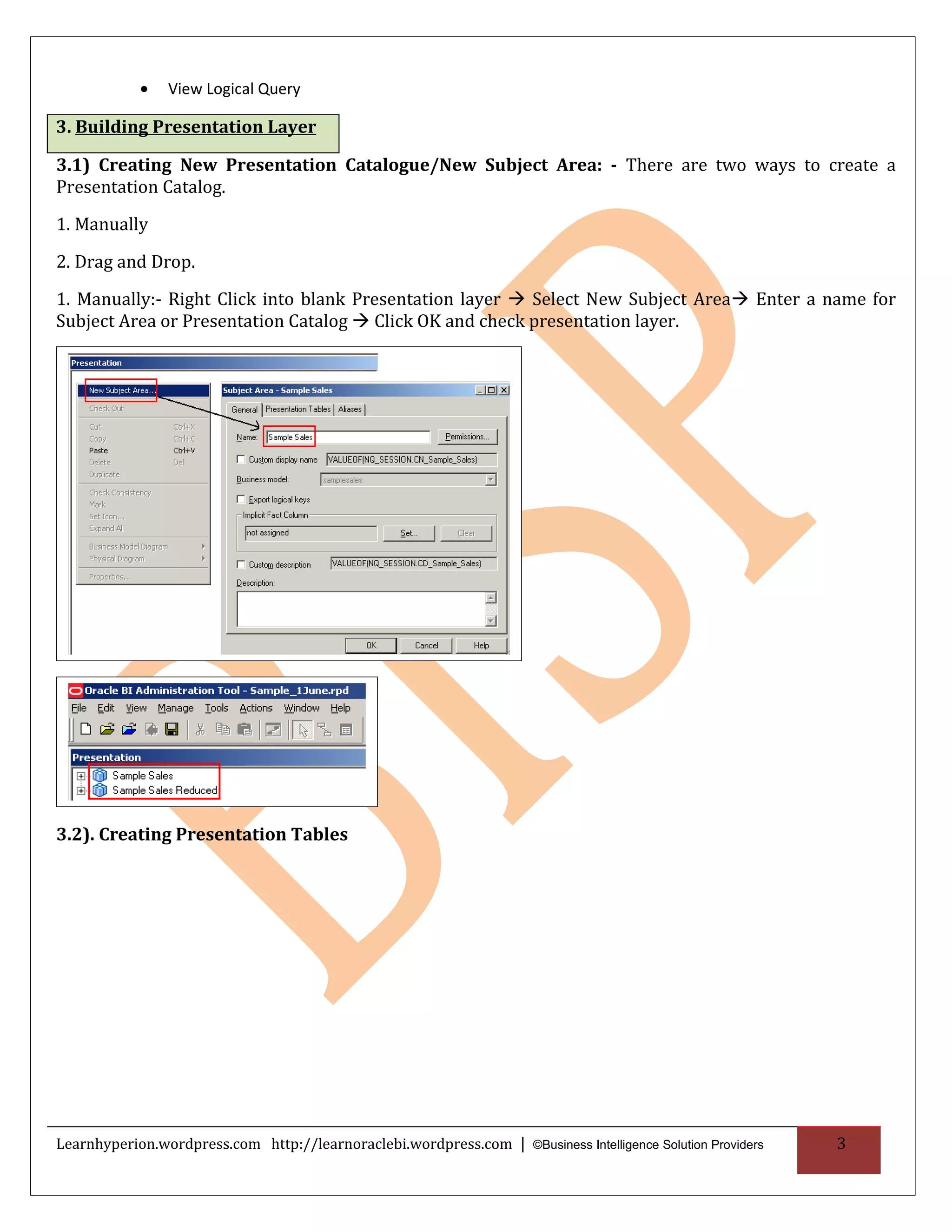 Sample sales reengineering in obiee 11g part iii | PDF